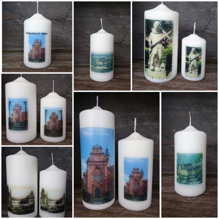 Motivkerzen 300 Jahre Kloster Karthaus | Zuhaus in Karthaus